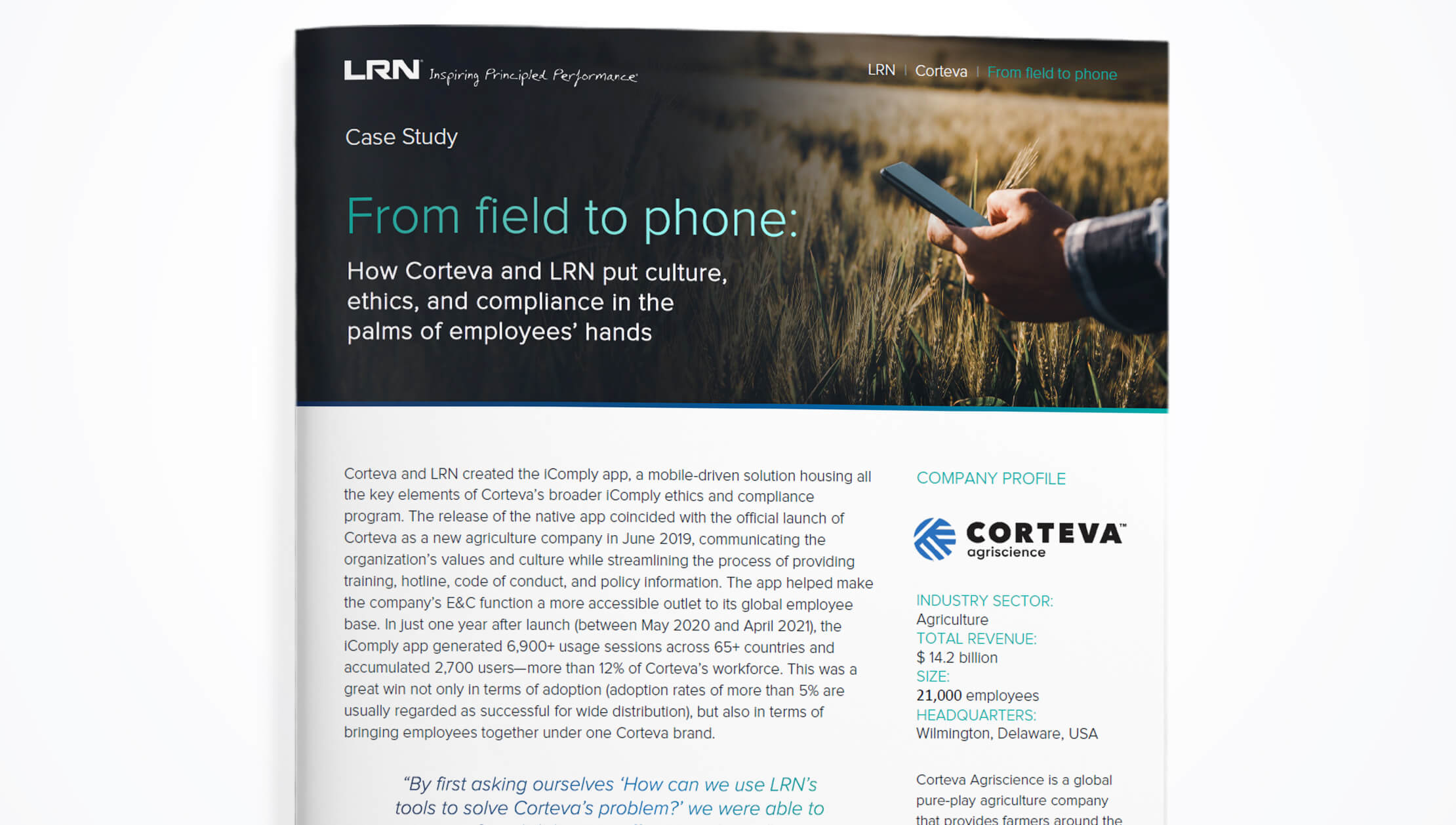 Case Study | Corteva | LRN